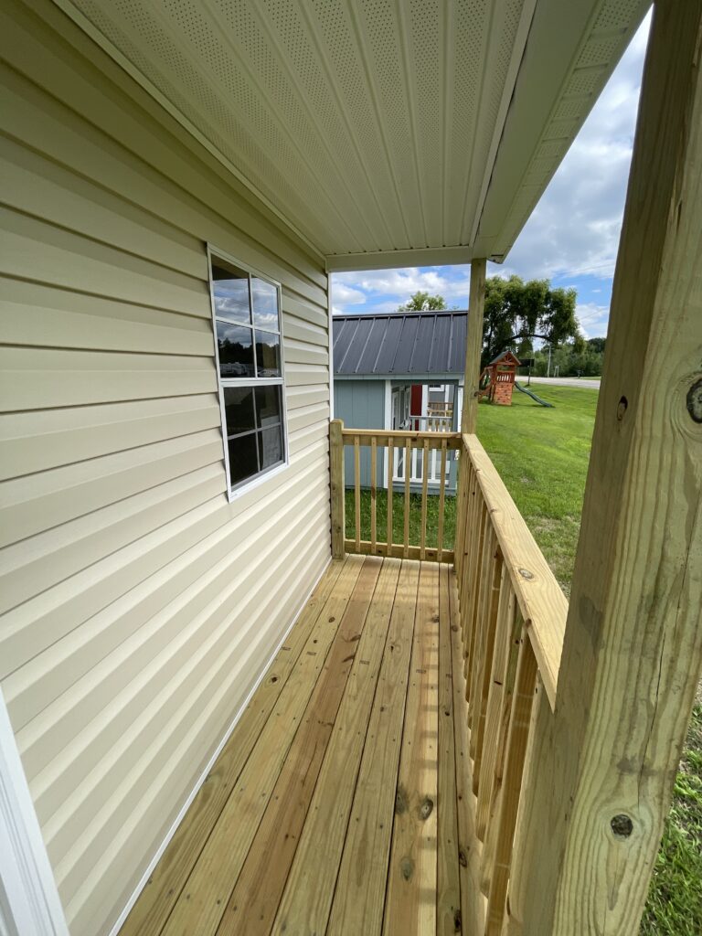 12x24 Cabin With Porch And Garage - TLG Custom Sheds